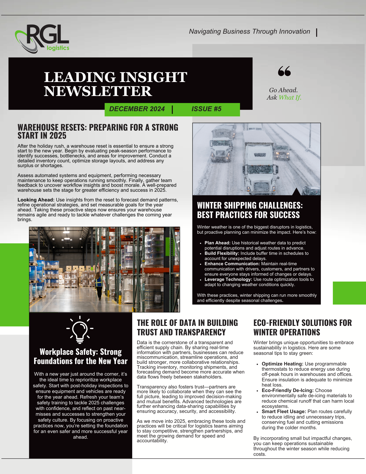 Newsletter December 2024 - RGL Logistics